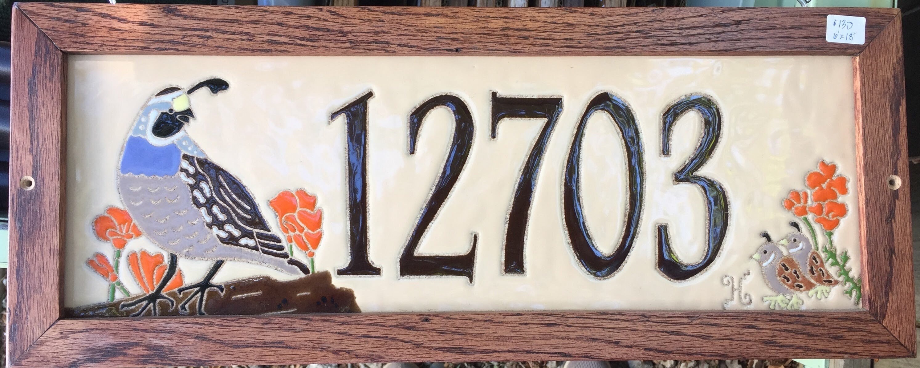 Quail Address Tile - Etsy