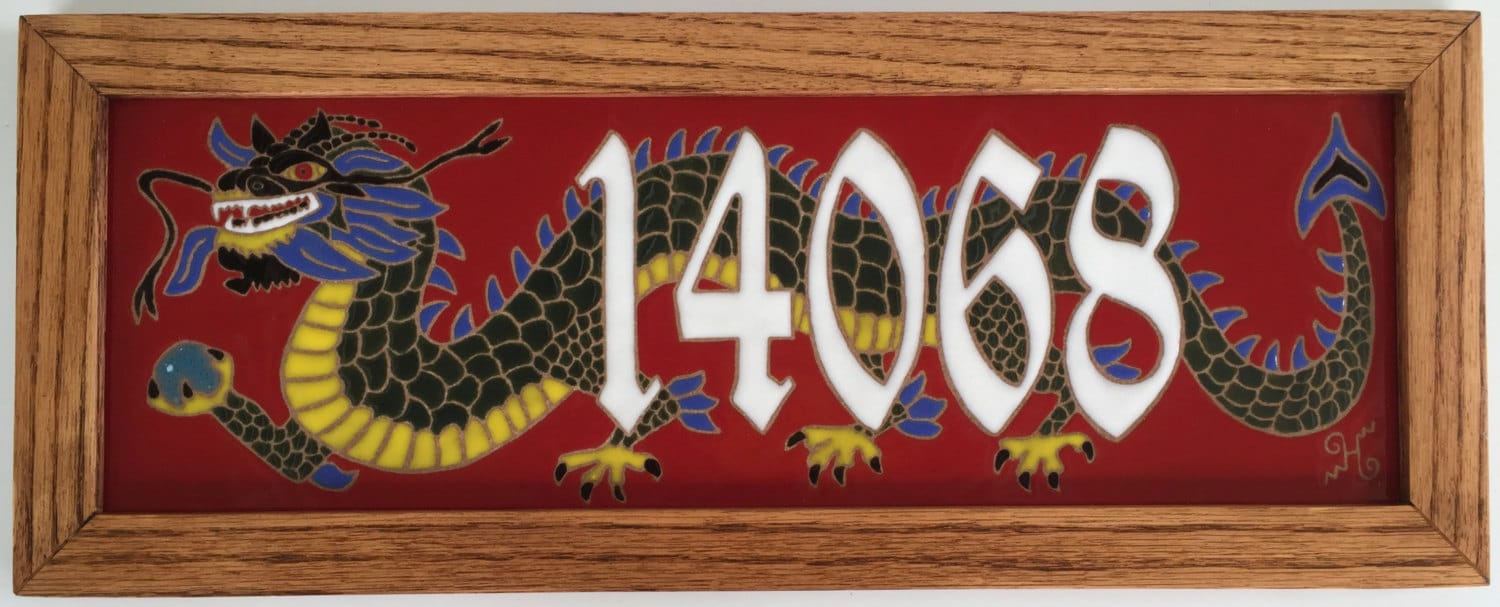 Dragon Address Tile - Etsy