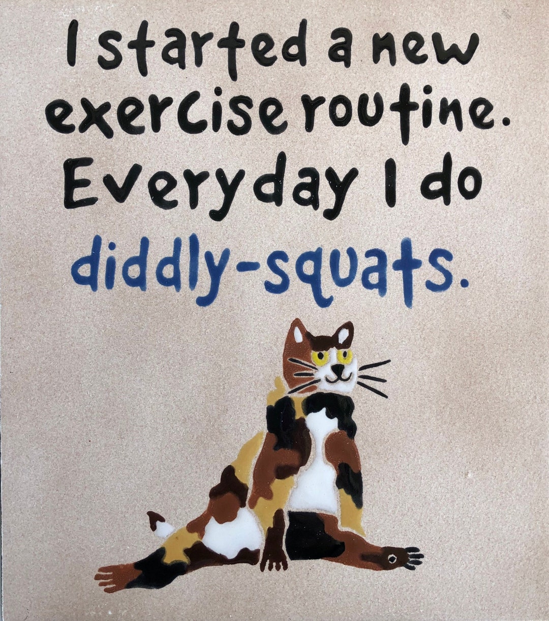 Diddly-squats Handglazed Tile - Etsy