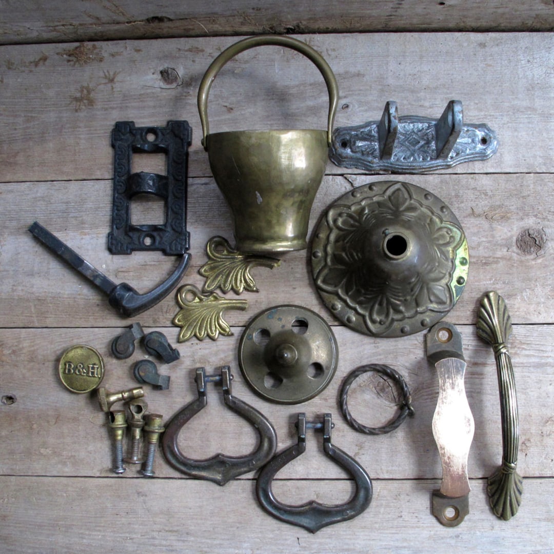 Antique and Vintage Furniture Hardware Old With Handmade Brass Cup 21 ...