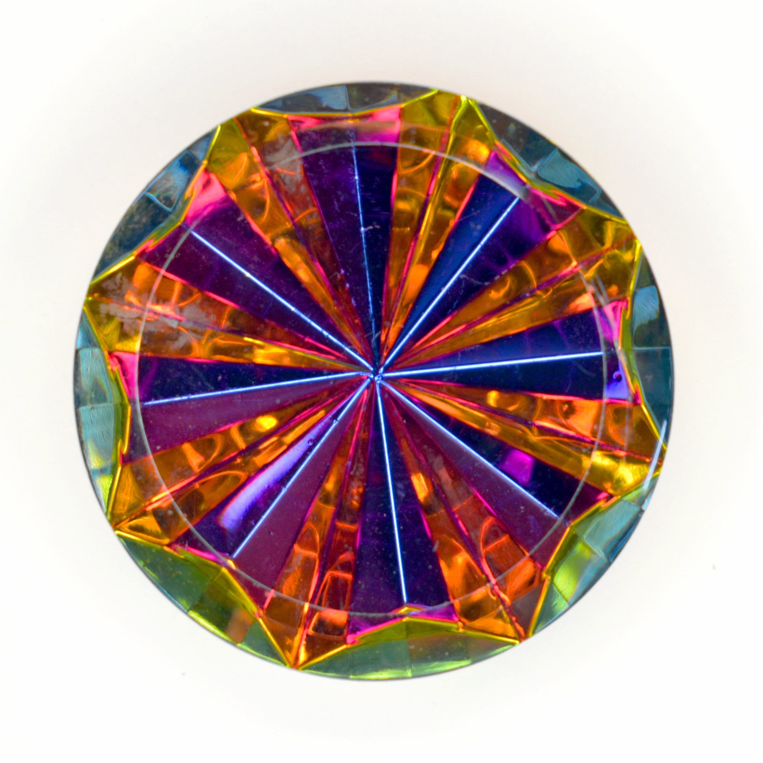 Crystal 35mm Crystal Volcano Unfoiled Radiant Doublet Glass Stone - Etsy