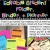 Editable Student Folder/binder/organization Home/school Connection - Etsy