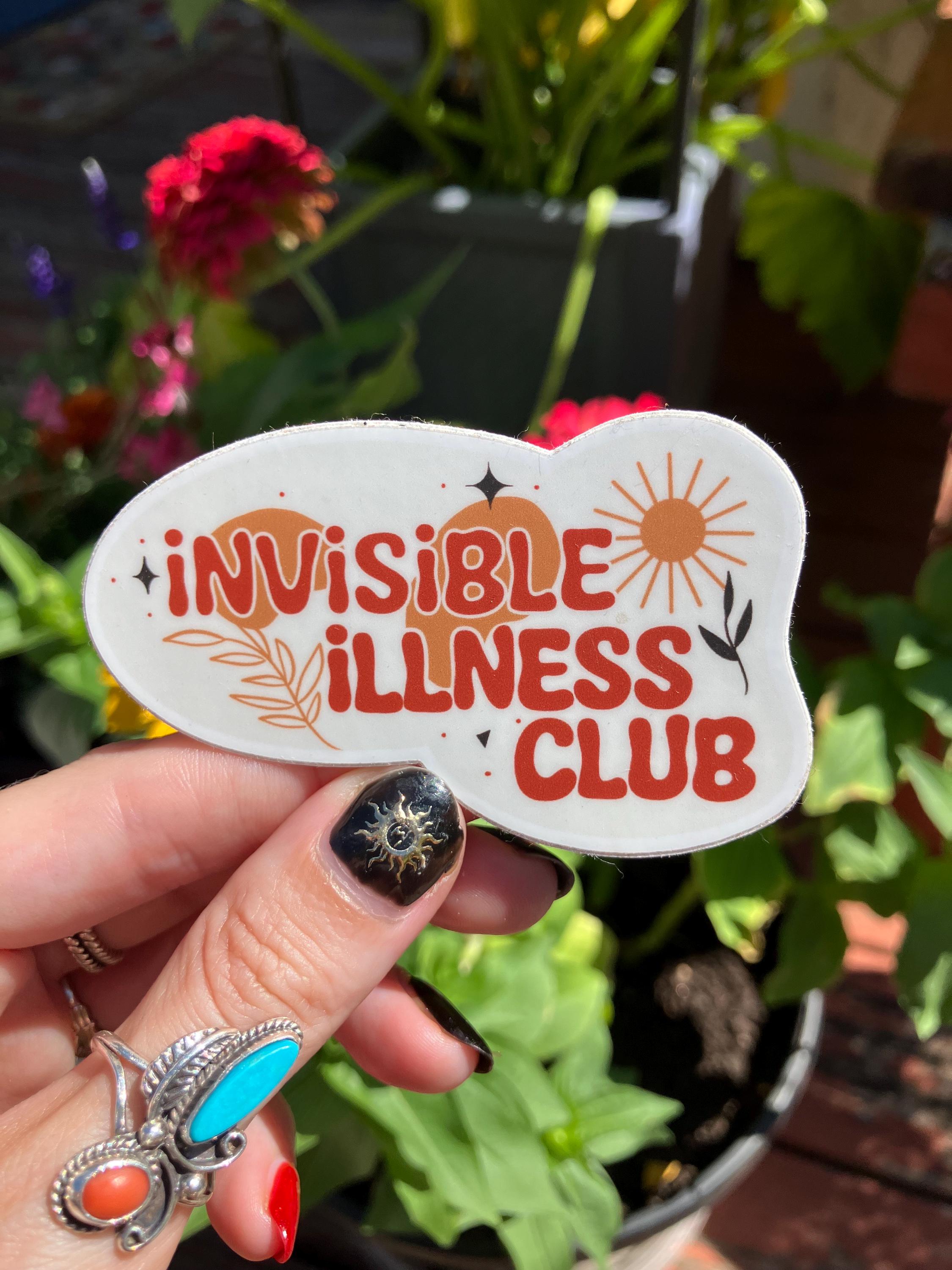 Invisible Illness Club Sticker | Waterproof Sticker | Vinyl Sticker ...
