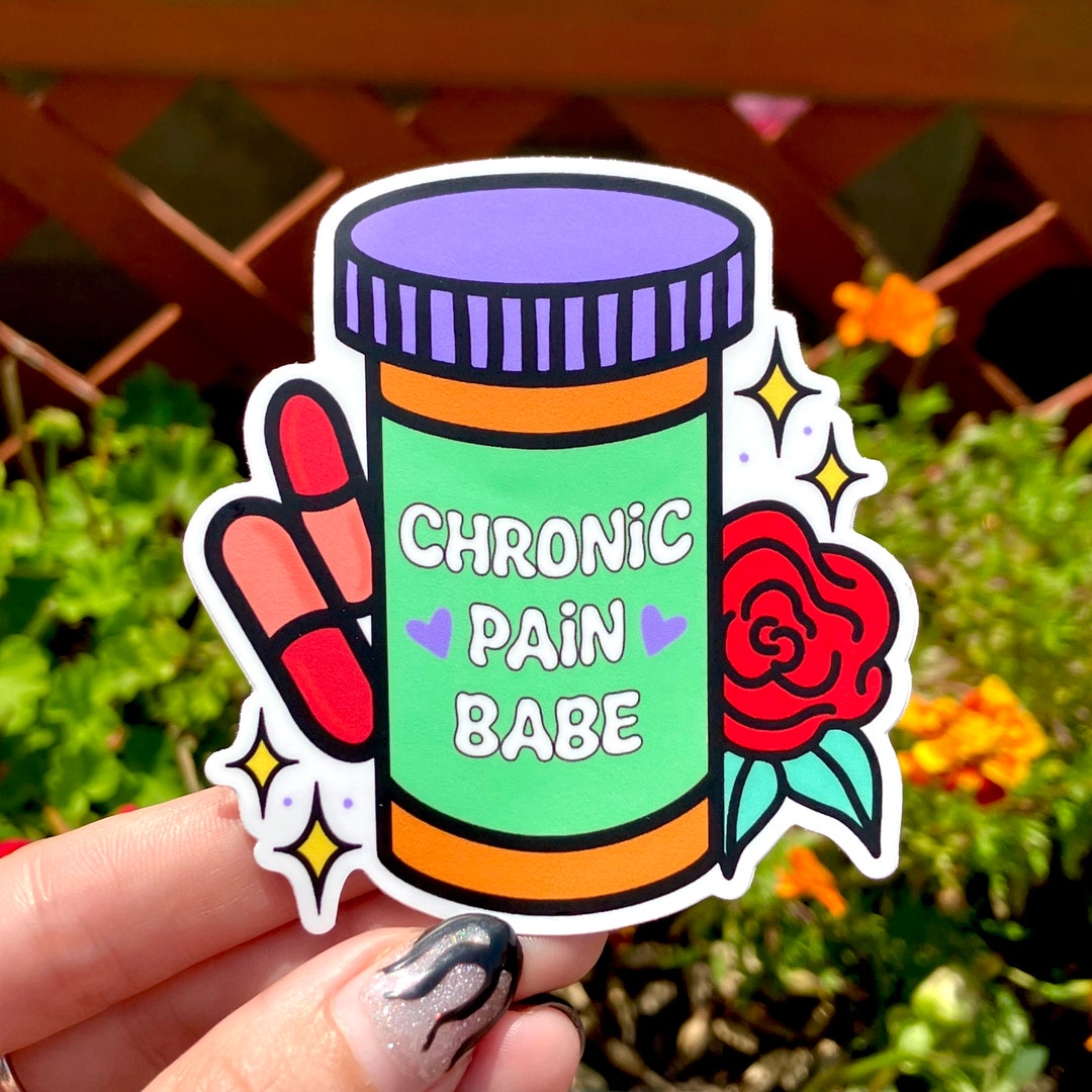 Chronic Pain Babe Sticker | Spoonie Invisible Illness Waterproof Decal ...