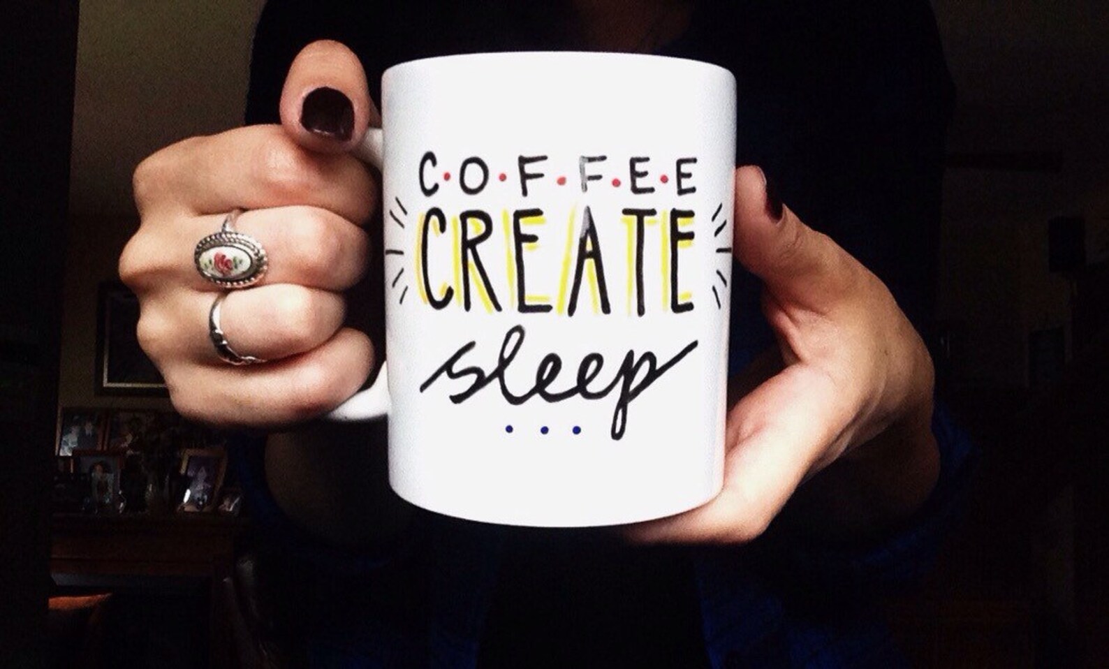 Coffee. Create. Sleep. Mug - Etsy