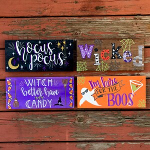 Hocus Pocus Halloween Wood Sign, Halloween Decor, Hand Painted Wood ...