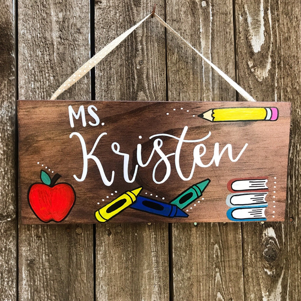 Teacher Sign Personalized Custom Teacher Sign Personalized - Etsy