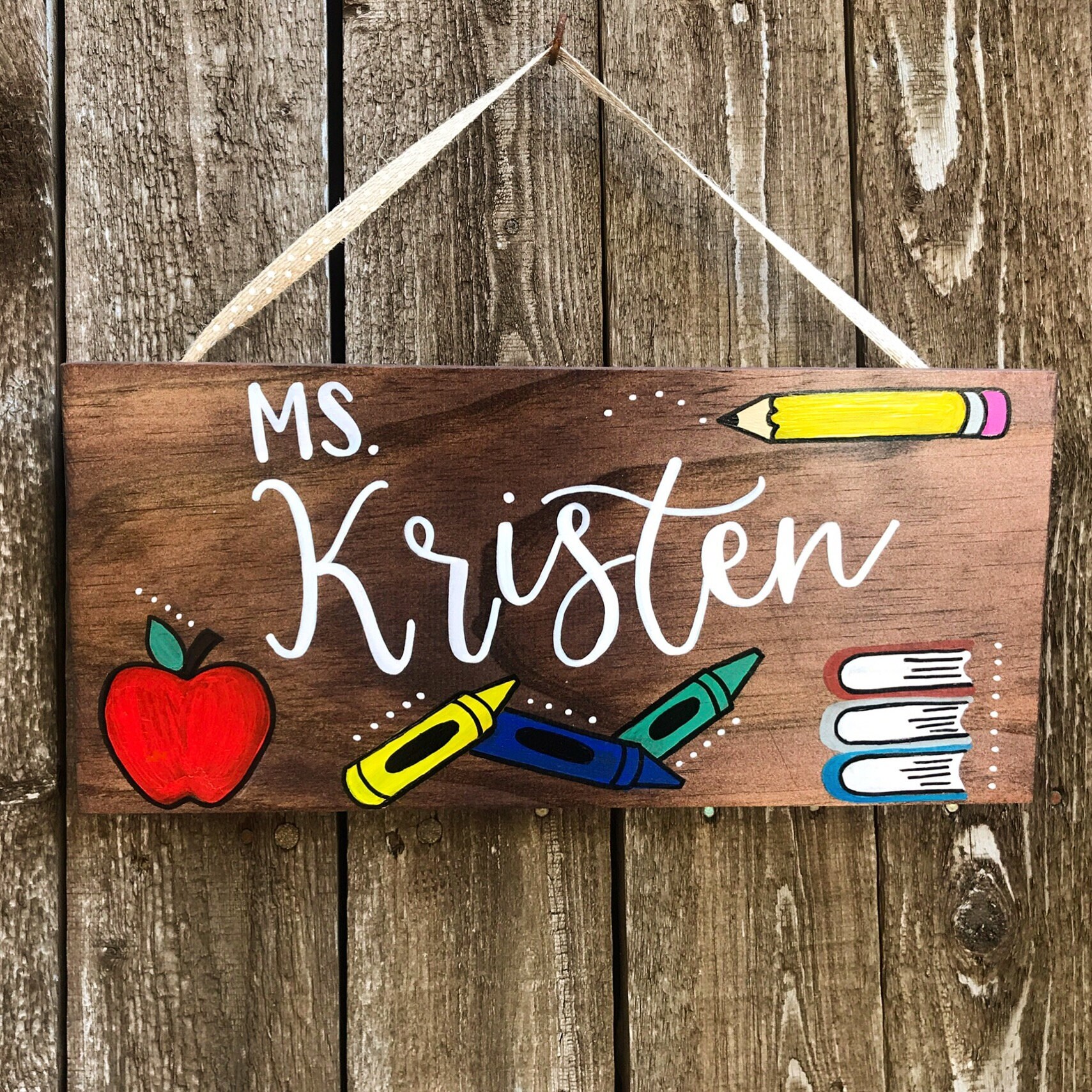 Teacher Sign Personalized Custom teacher sign Personalized | Etsy