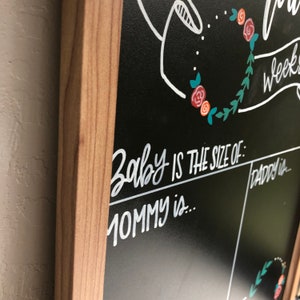 Pregnancy Tracker Chalkboard Bump Update, Personalized Pregnancy Diary ...