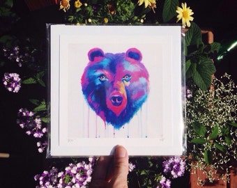 Drip Bear Painting - Etsy