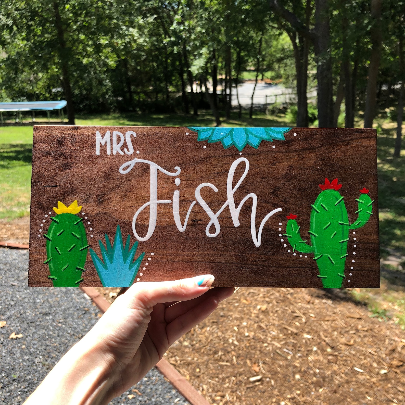 Cactus Teacher Sign Personalized Custom Teacher Sign Teacher - Etsy