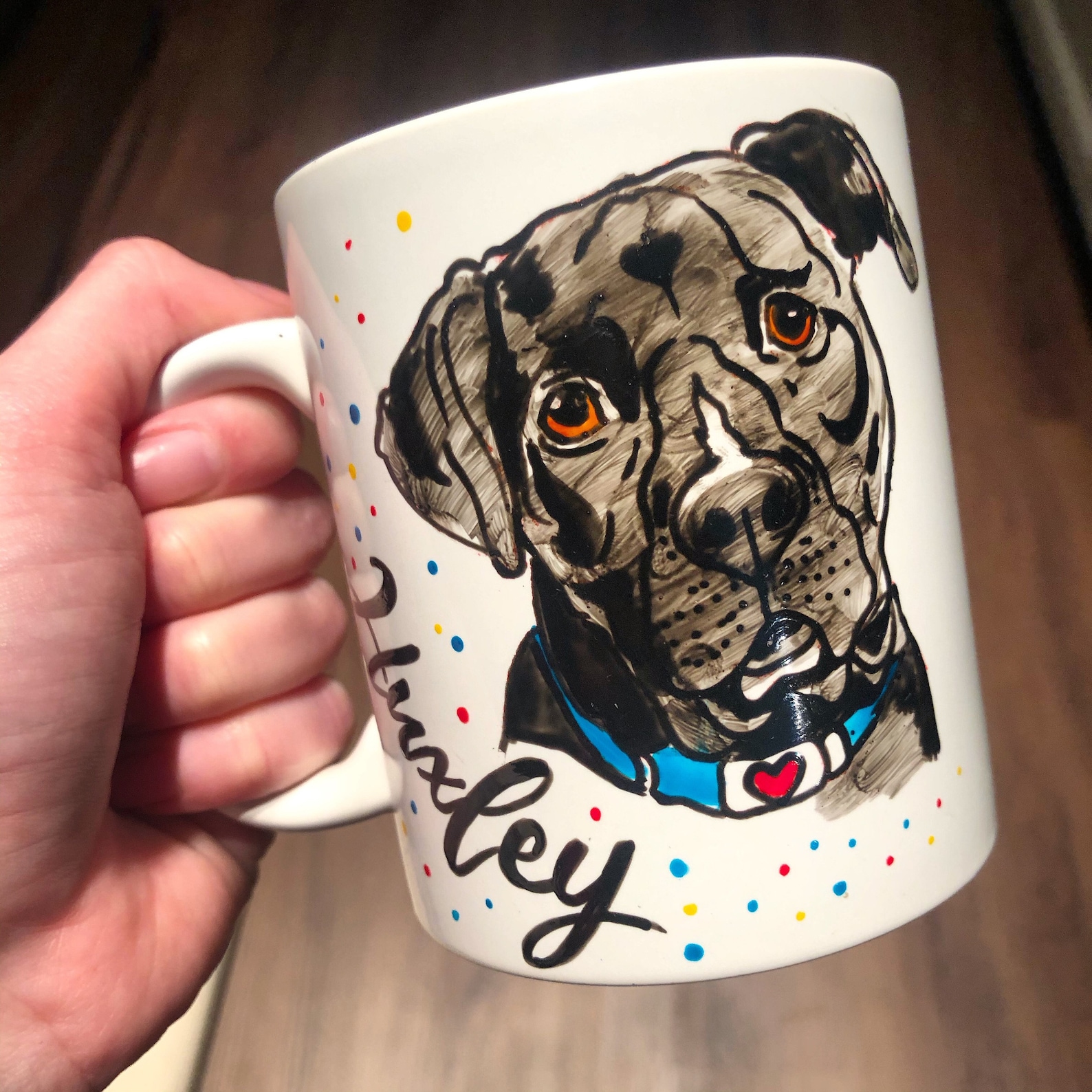 Custom Dog Coffee Mug Personalized Hand Painted Dog Mug Dog - Etsy