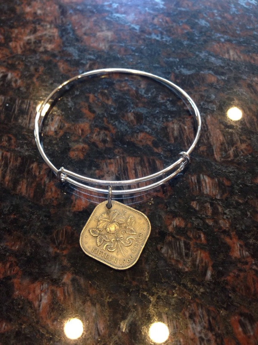 Bahamas 15 Cents Expandable Style Wire Bangle Bracelet - Etsy