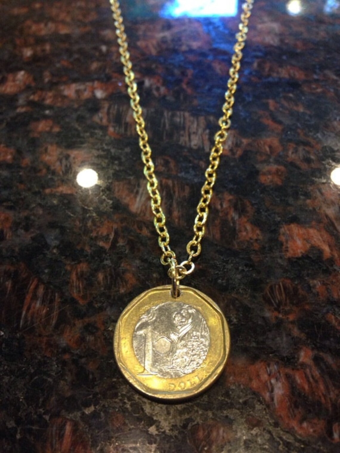 Singapore 1 Dollar Bi Metal Coin Necklace - Etsy
