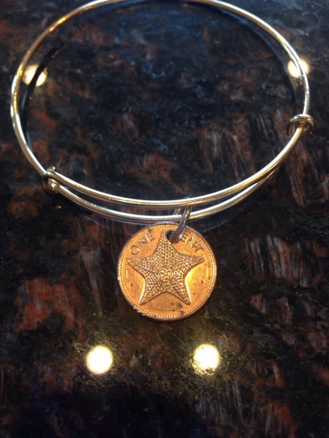 Bahamas 1 Cent Expandable Style Wire Bangle Bracele- Starfish - Etsy