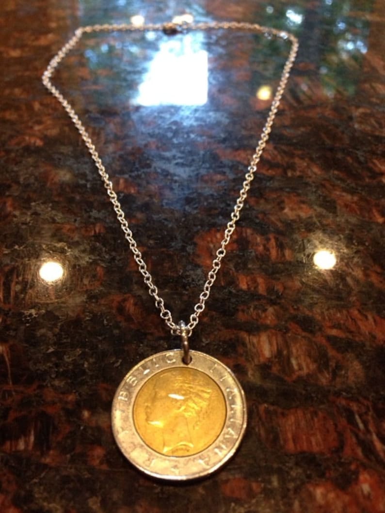 Italy 500 Lira Coin Necklace - Etsy