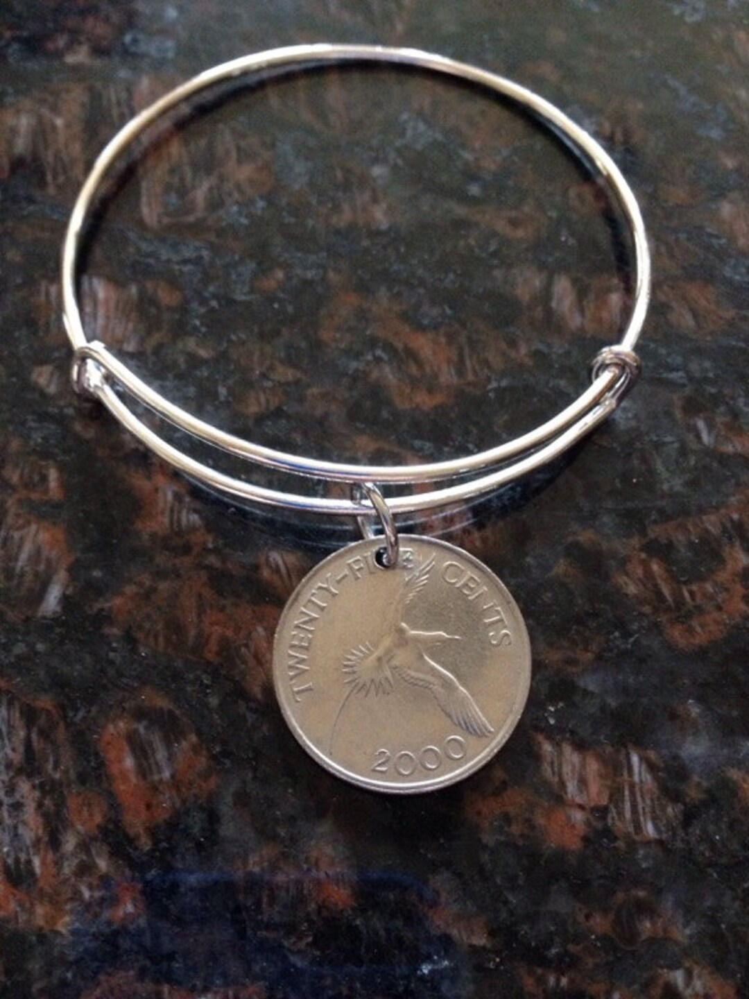 Bermuda 25 Cents Expandable Style Wire Bangle Bracelet - Etsy