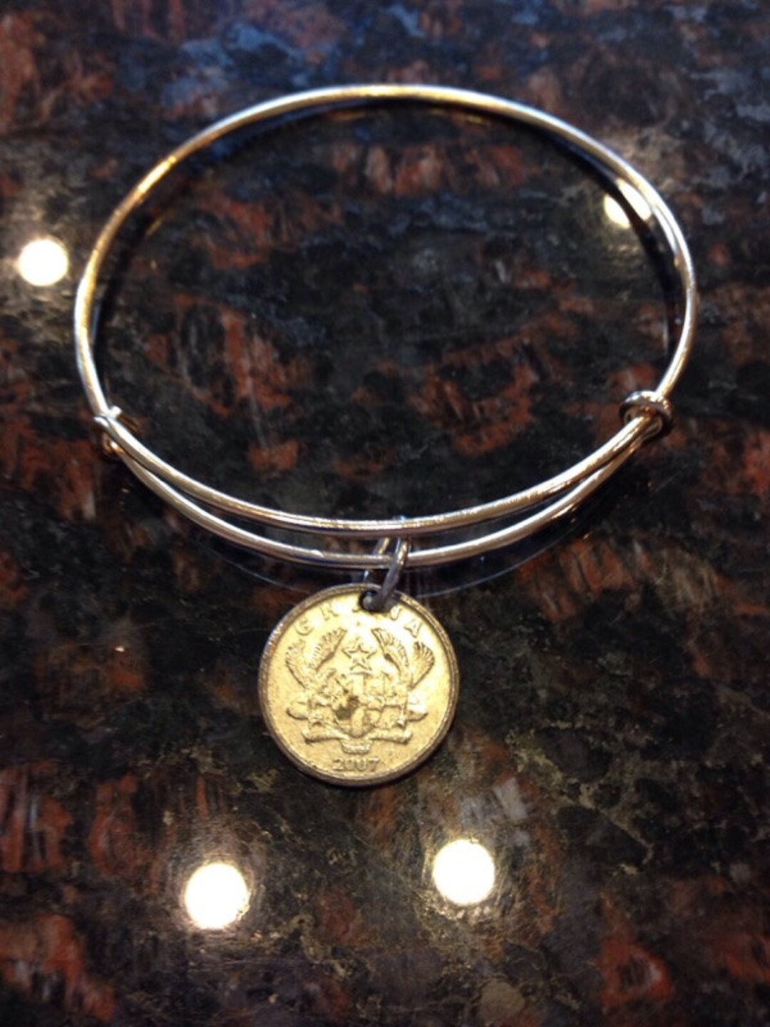 Ghana 5 Pesewas Expandable Style Wire Bangle Bracelet - Etsy