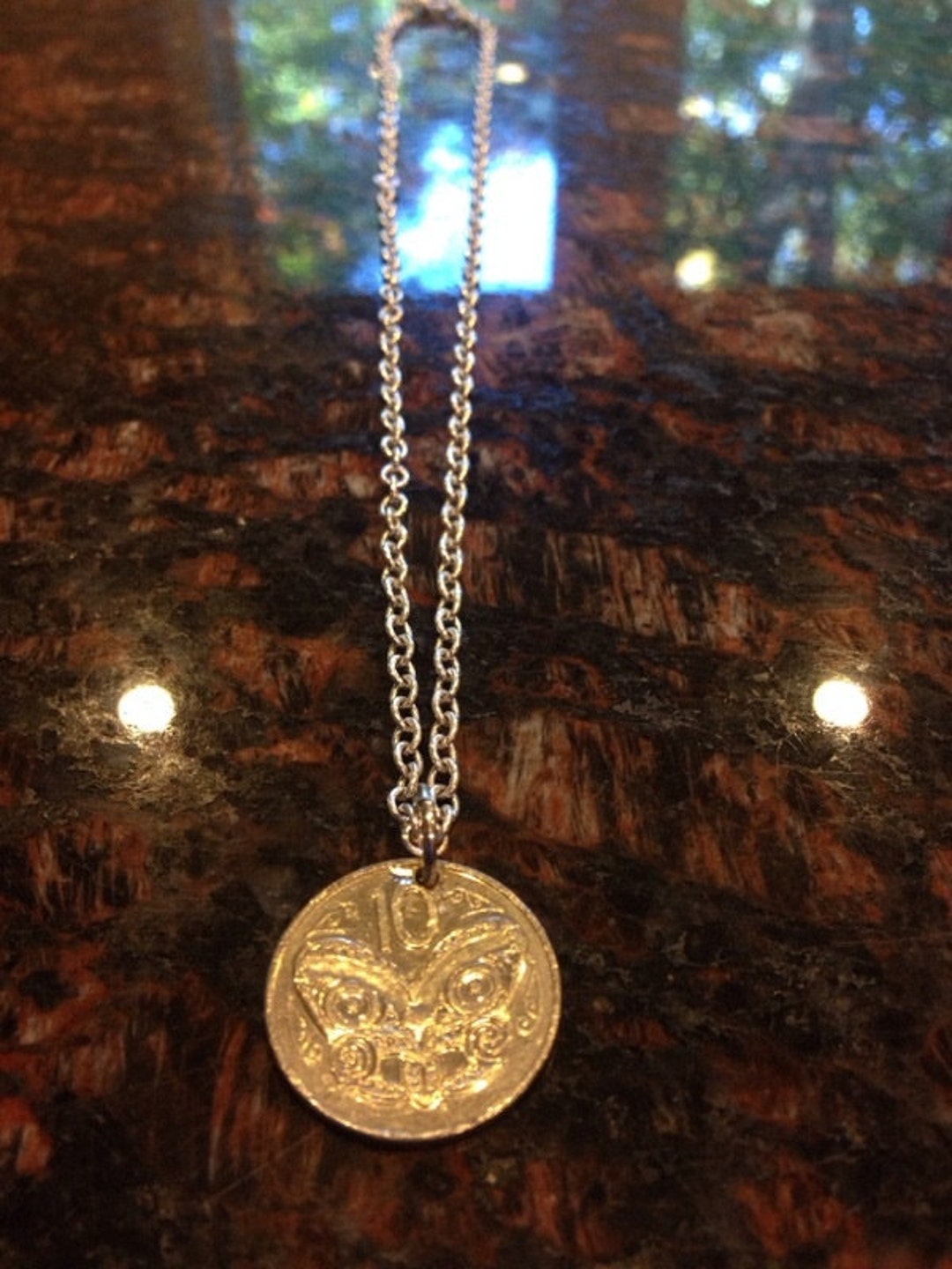 New Zealand 10 Cents Coin Necklace - Etsy
