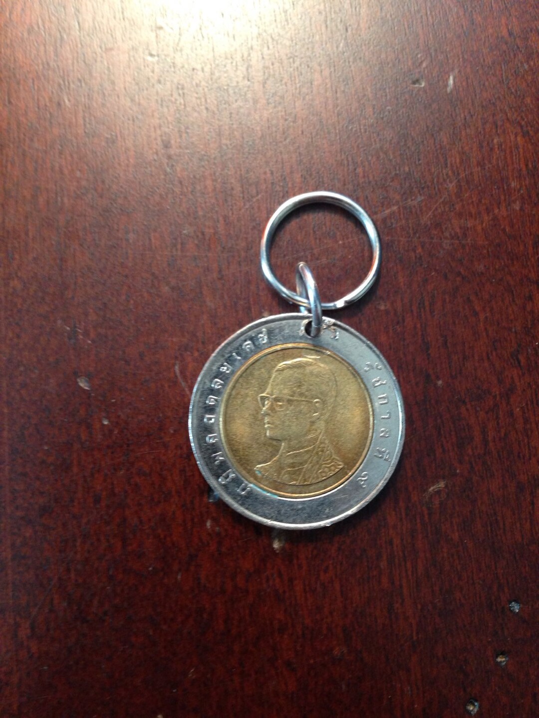 Thailand 10 Baht Coin Keychain - Etsy