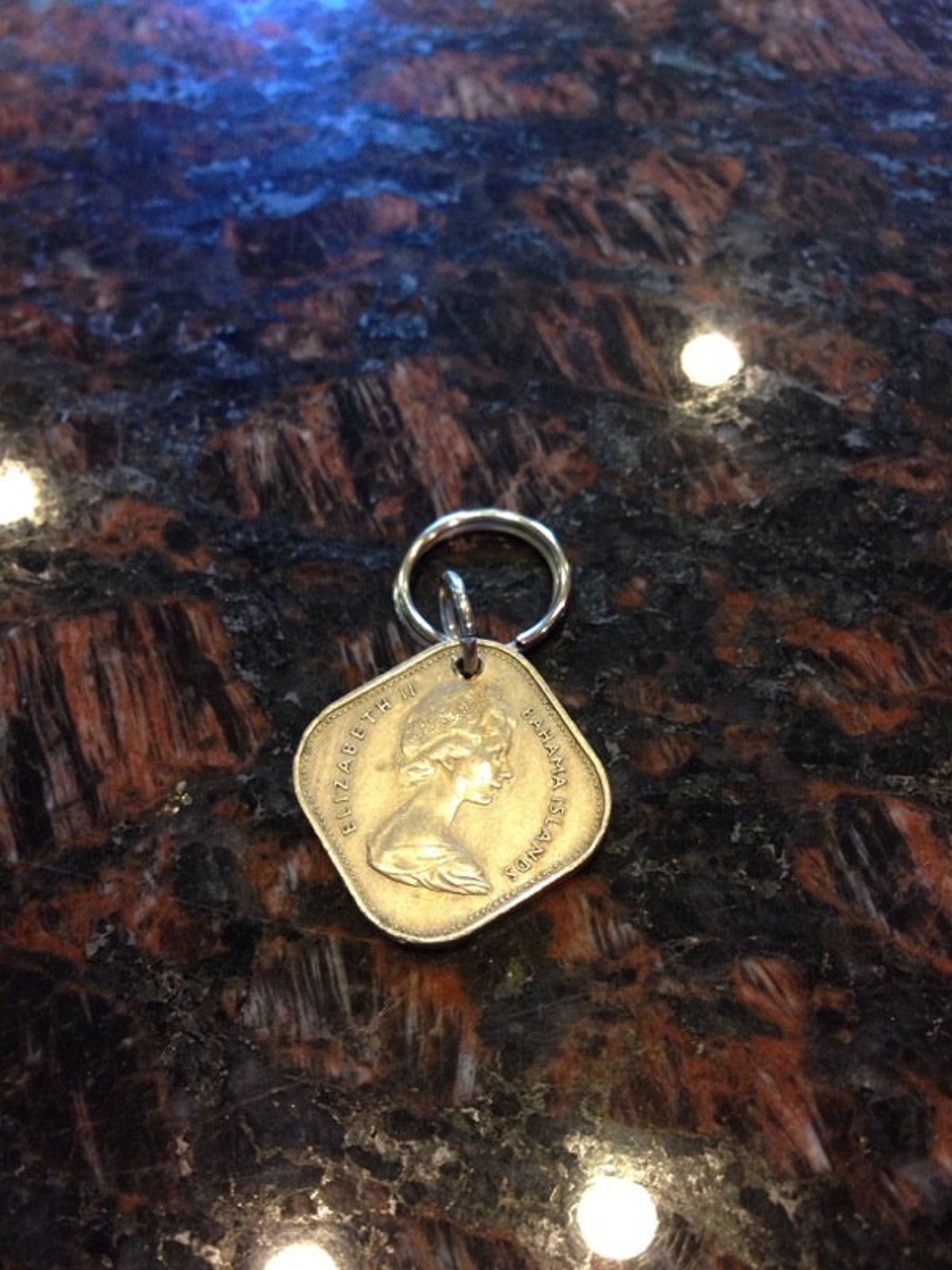 Bahamas 15 cents keychain | Etsy