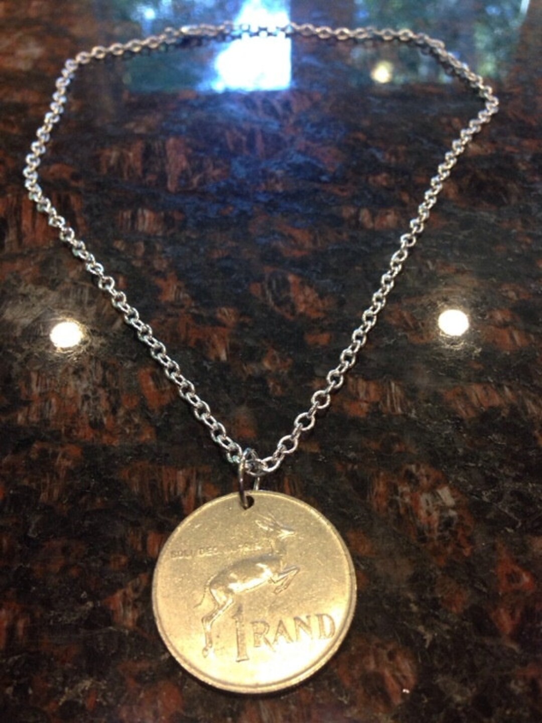 South Africa 1 Rand Coin Necklace- Large Series - Etsy