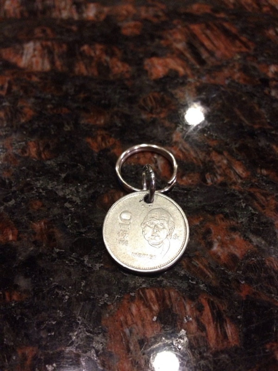 Mexico 10 Pesos Coin Keychain - Etsy