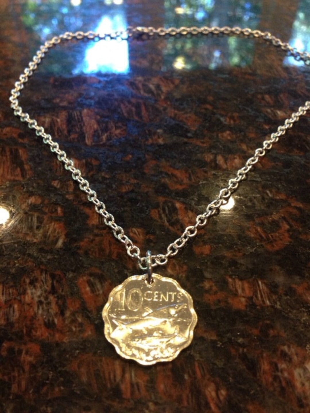 Bahamas 10 Cents Coin Necklace - Etsy