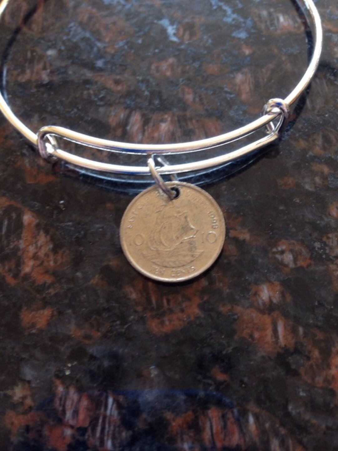 East Caribbean 10 Cents Expandable Style Wire Bangle Bracelet - Etsy