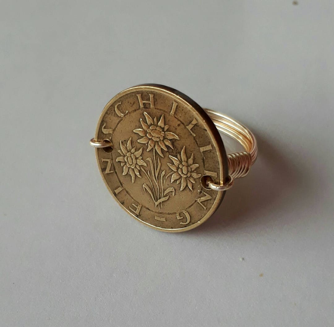 Austria 1 Schilling Wire Wrapped Ring - Etsy