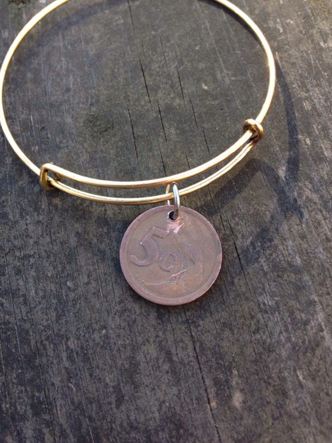 South Africa 5 Cents Expandable Style Wire Bangle Bracelet - Etsy