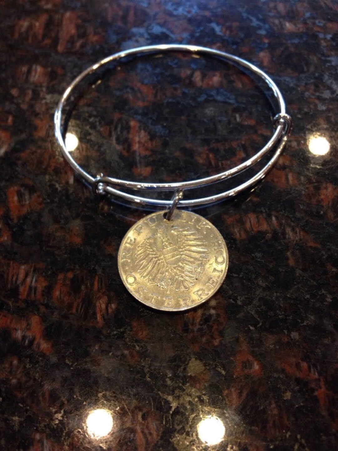 Austria 10 Shillings Expandable Style Wire Bangle Bracelet - Etsy