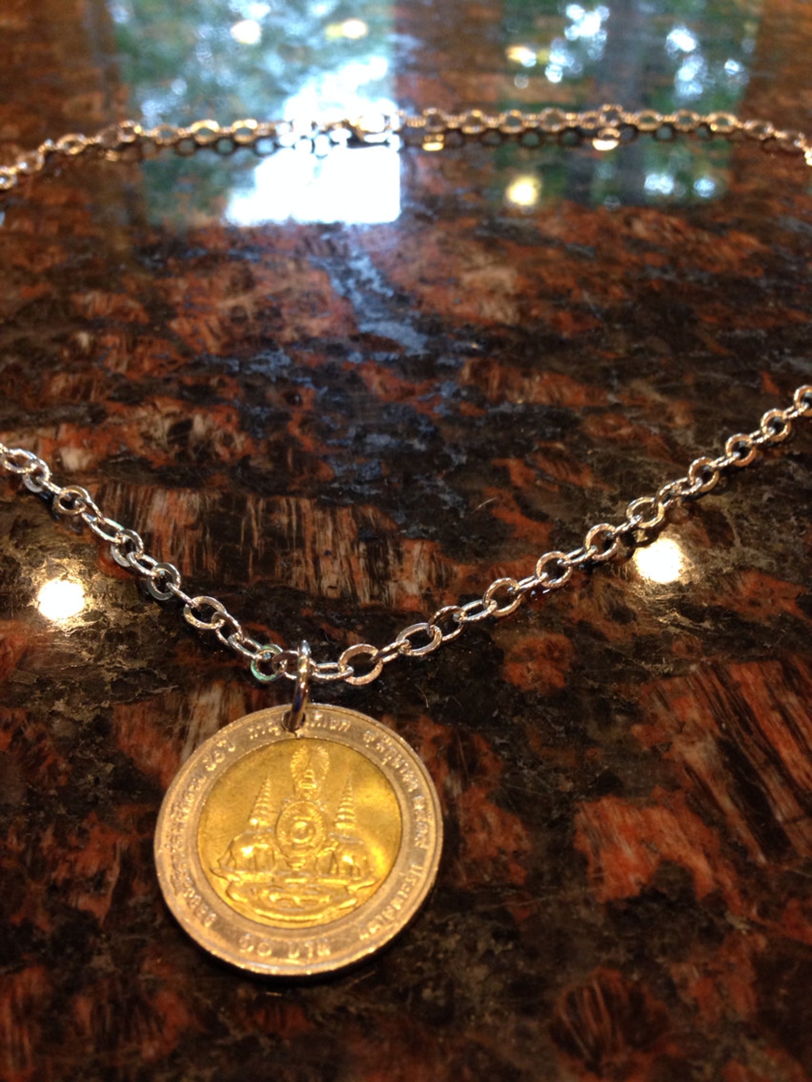 Thailand 10 Baht Coin Necklace | Etsy