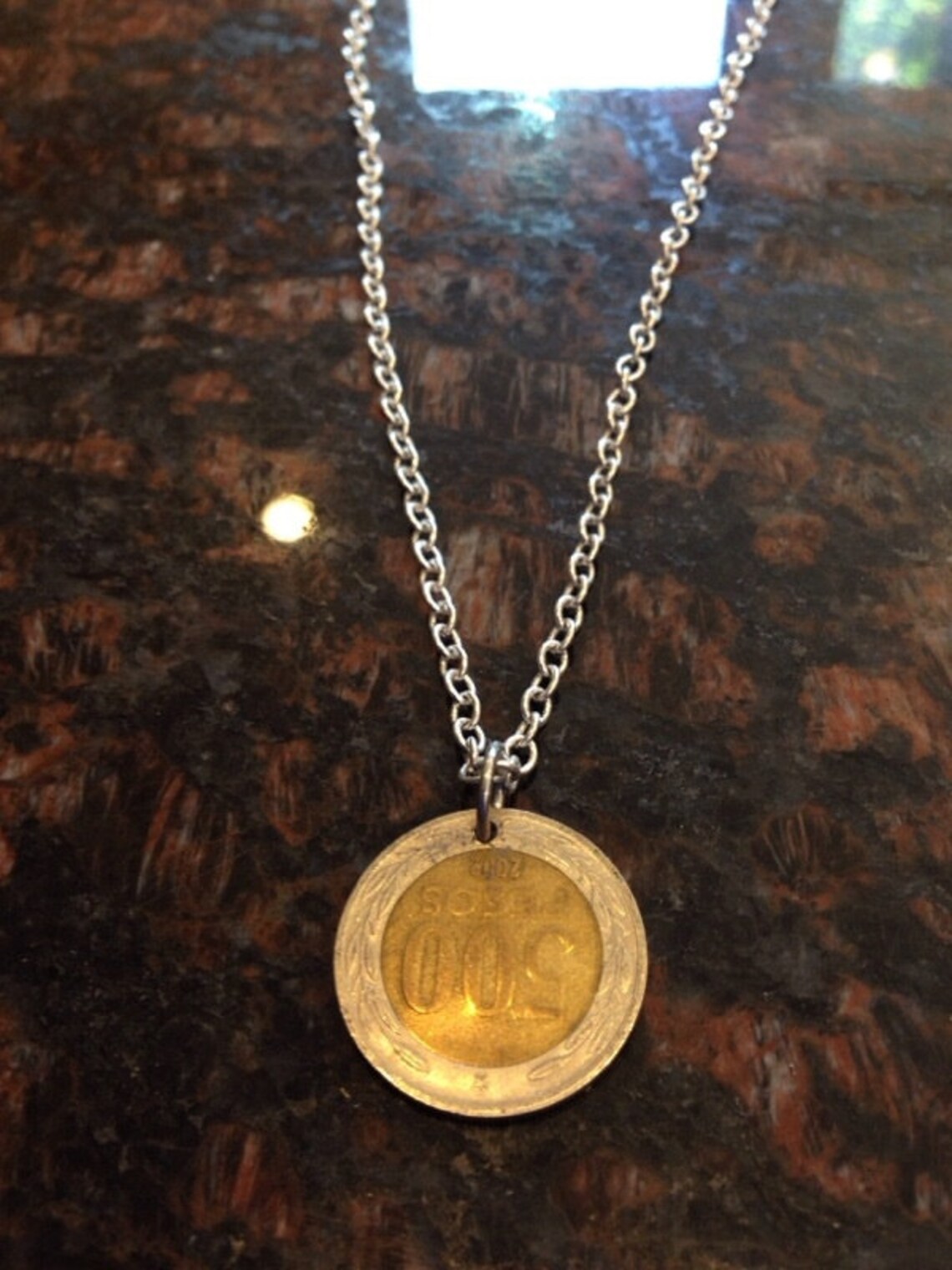 Chile 500 Pesos Bi Metal Coin Necklace - Etsy