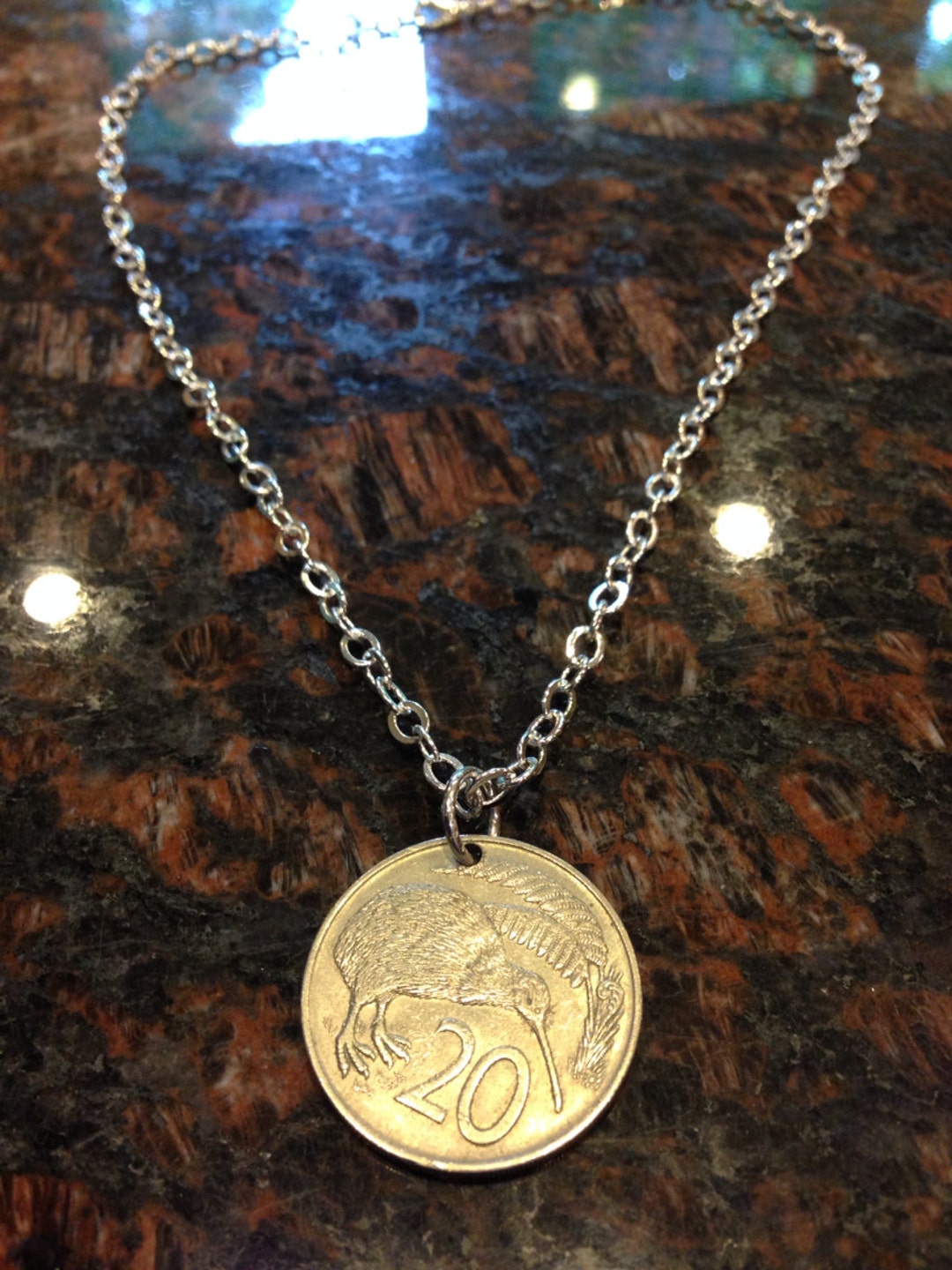 New Zealand 20 Cents Coin Necklace - Etsy
