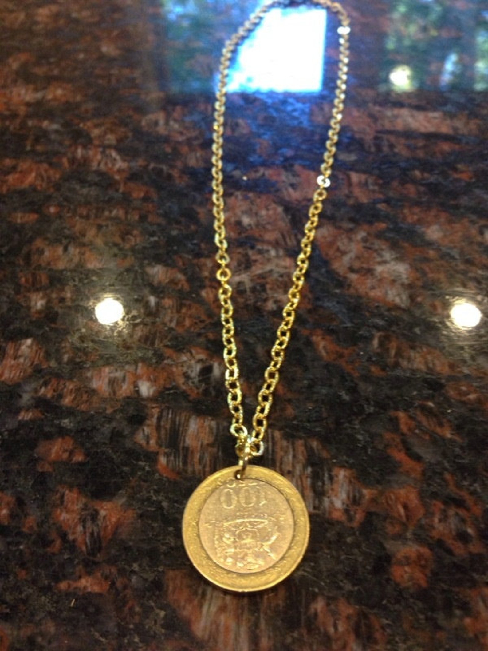 Chile 100 Pesos Bi Metal Coin Necklace - Etsy