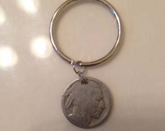 Beaded Native Keychain, Beaded Native Key Chain, Buffalo Nickel ...