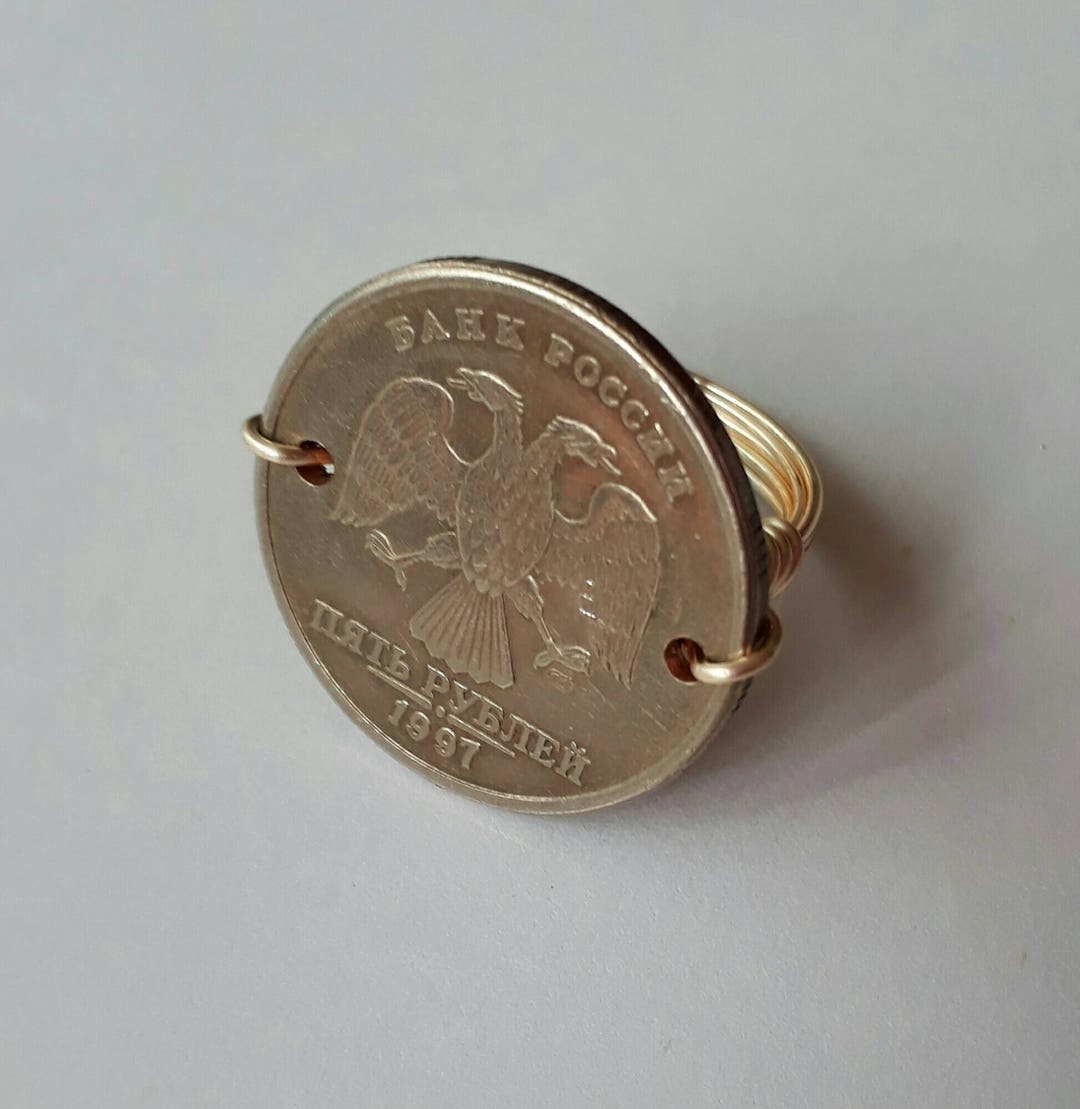 Russia 5 Rubles Wire Wrapped Ring - Etsy