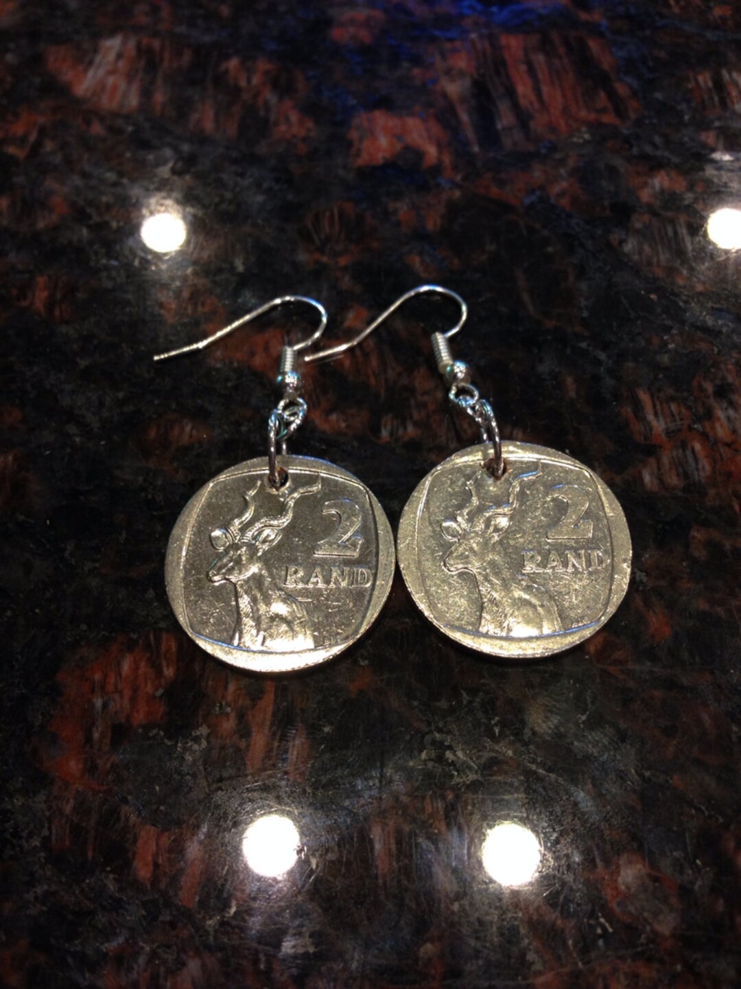 South Africa 2 Rand Coin Earrings - Etsy