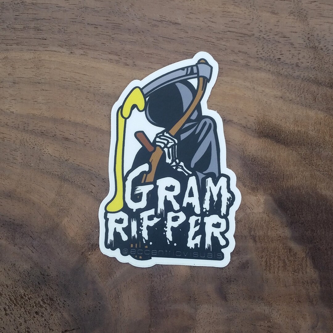 Gram Ripper Weed / Stoner Stickers by : Eccentric Visuals - Etsy