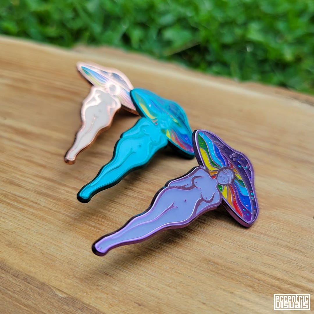 Mushroom Pin - Mushroom Goddess V3 Hat Pin *LIMITEDEDITION* Heady Hat ...