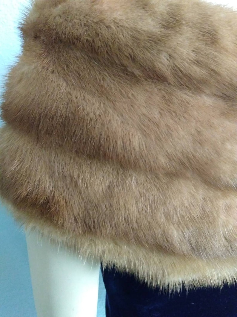 New Blonde Mink Fur Wrap, Medium Size, Handmade, Formal Wear, Wedding ...