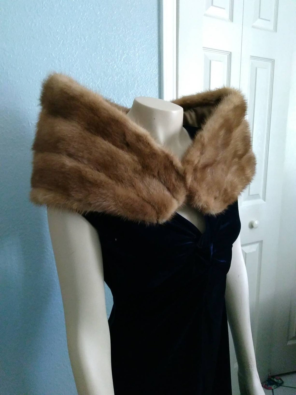 New Blonde Mink Fur Wrap Medium Size Handmade Formal Wear - Etsy