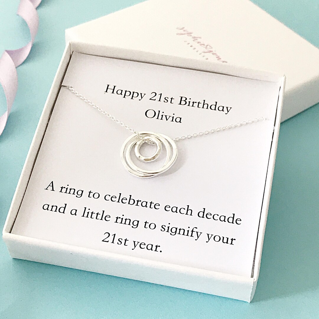 21st Birthday Necklace - 21st Birthday Gift - 21st Birthday Jewellery ...