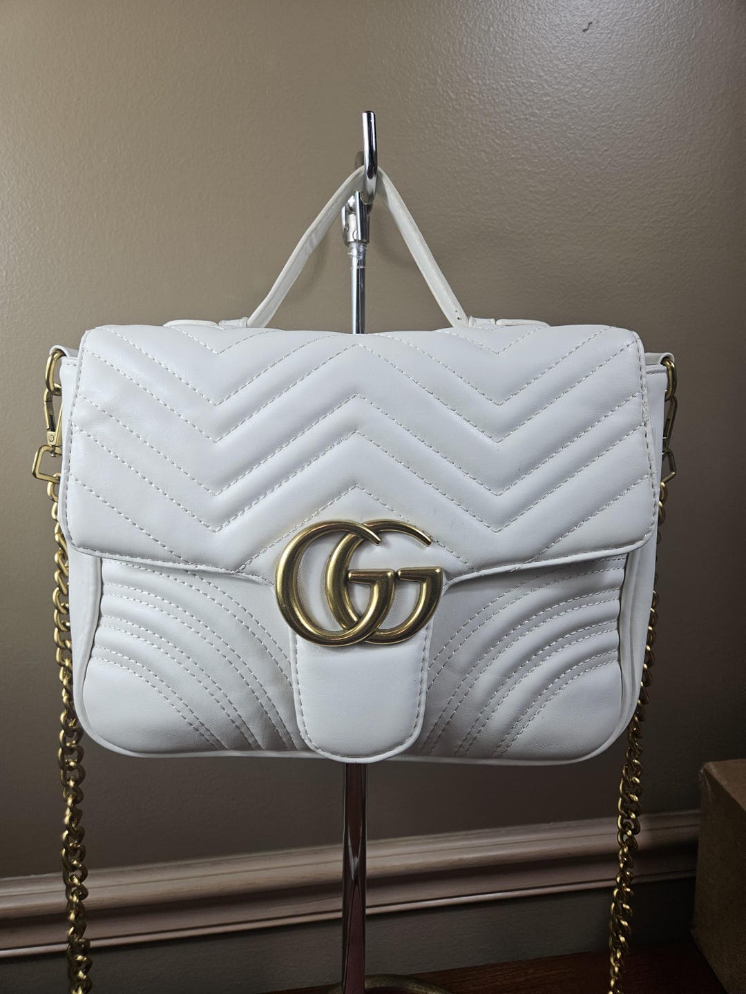 Gucci Gg White Bag Inspired by Gucci - Etsy