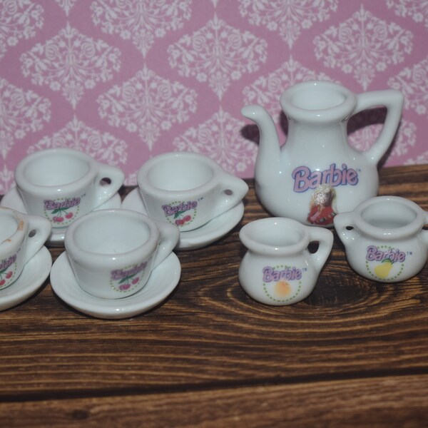 Miniature Barbie Tea Set - Etsy