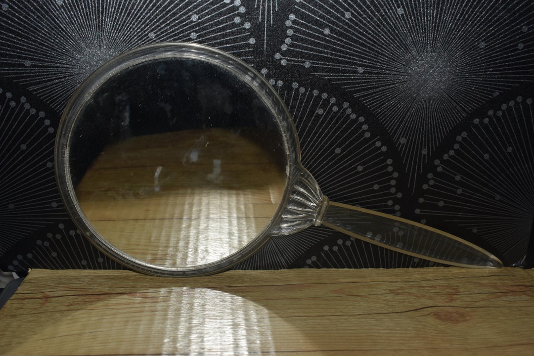 Vintage CLEAR Lucite Hand Mirror C1950's Standard/magnifying - Etsy