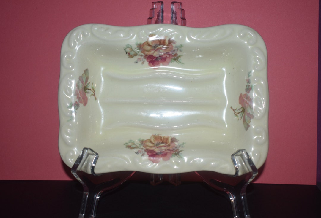 Vintage VB ATHENA CALIFORNIA Nostalgia Ceramic Floral Soap Dish - Etsy