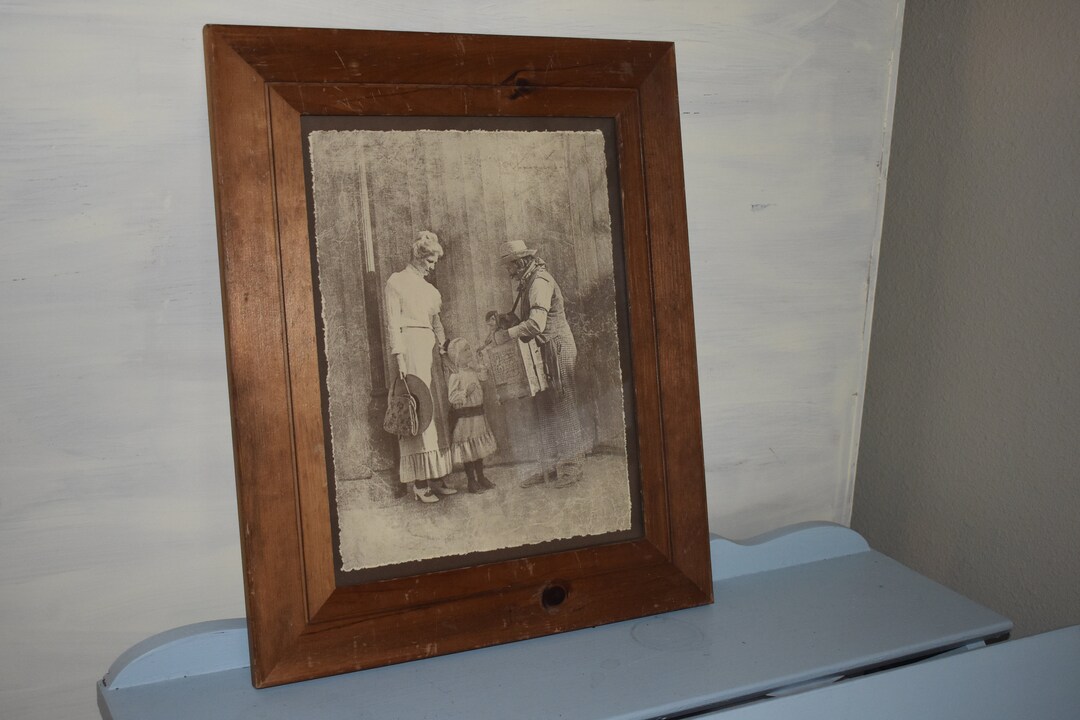 Vintage R. Hendrickson - 1970's Mom and Daughter/man With Monkey ...