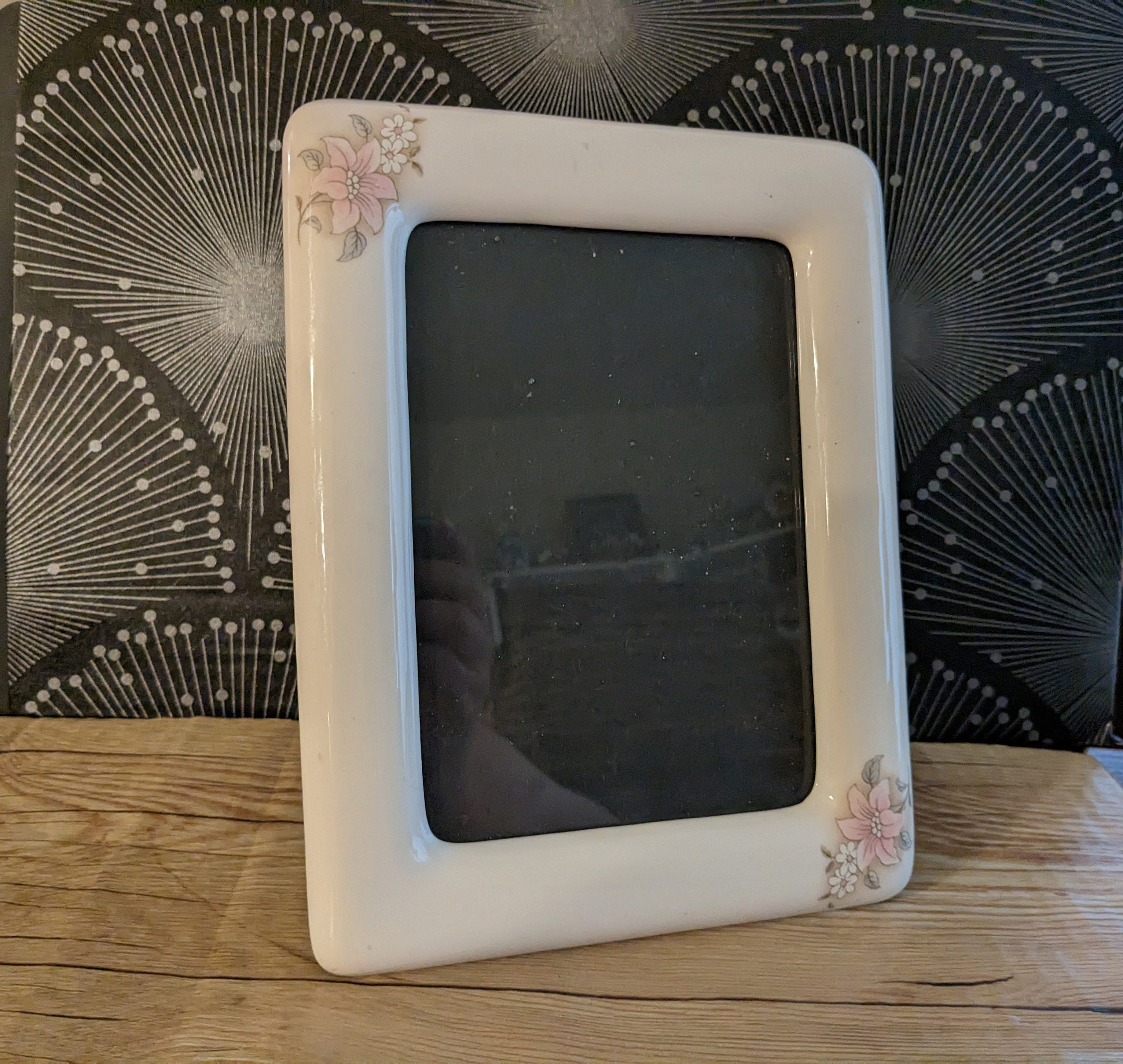 Vintage Square Floral Ceramic Photo Frame 4.5x 6.5 - Etsy